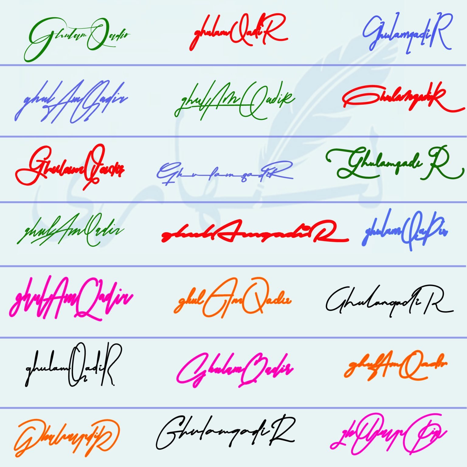 How to Create a Unique Letter Q Signature - Likhaari.com