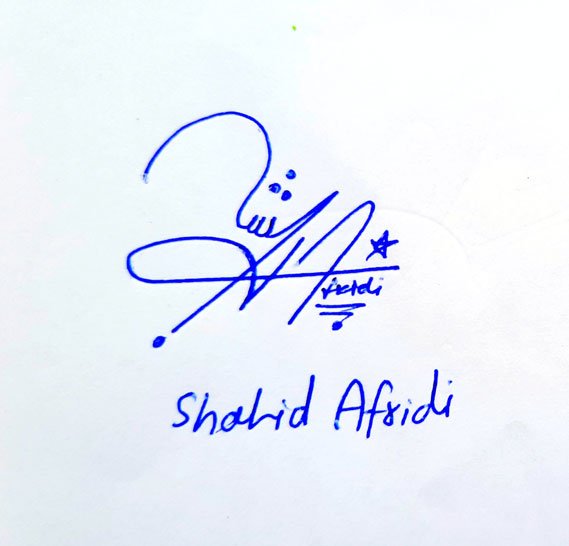 Shahid Afridi Signature Styles - Signature Ideas