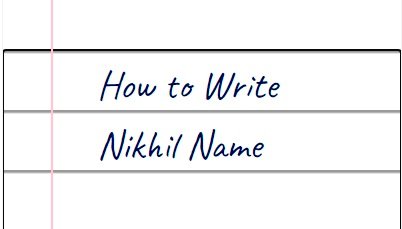 How to Write Nikhil Name - Likhaari.com
